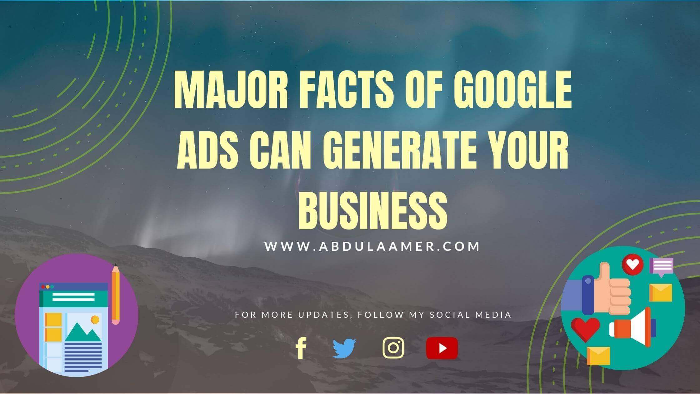 6 Major Facts of Google Ads Can generate your Business - Abdul Aamer
